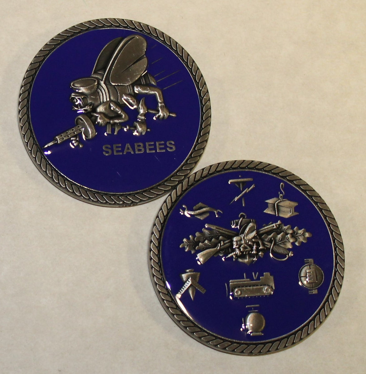 Seabee Construction Battalion Rates / CB Blue Enamel Navy Challenge Co ...