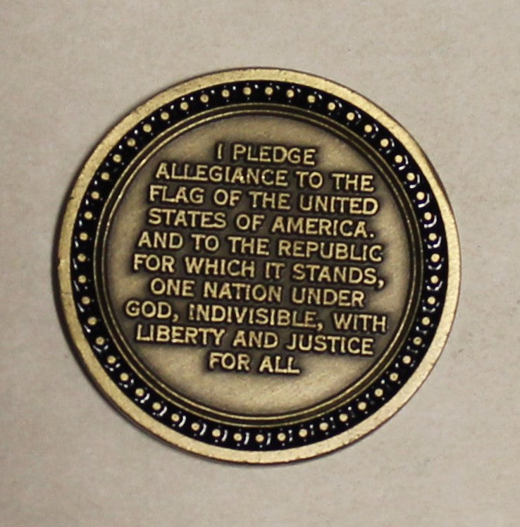 United States of America Pledge of Alligence American / Military Chall ...