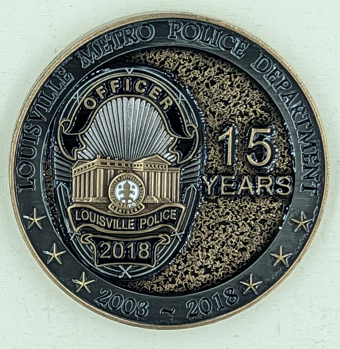 Louisville Police Celebrating 15 Years of Service Challenge Coin ...