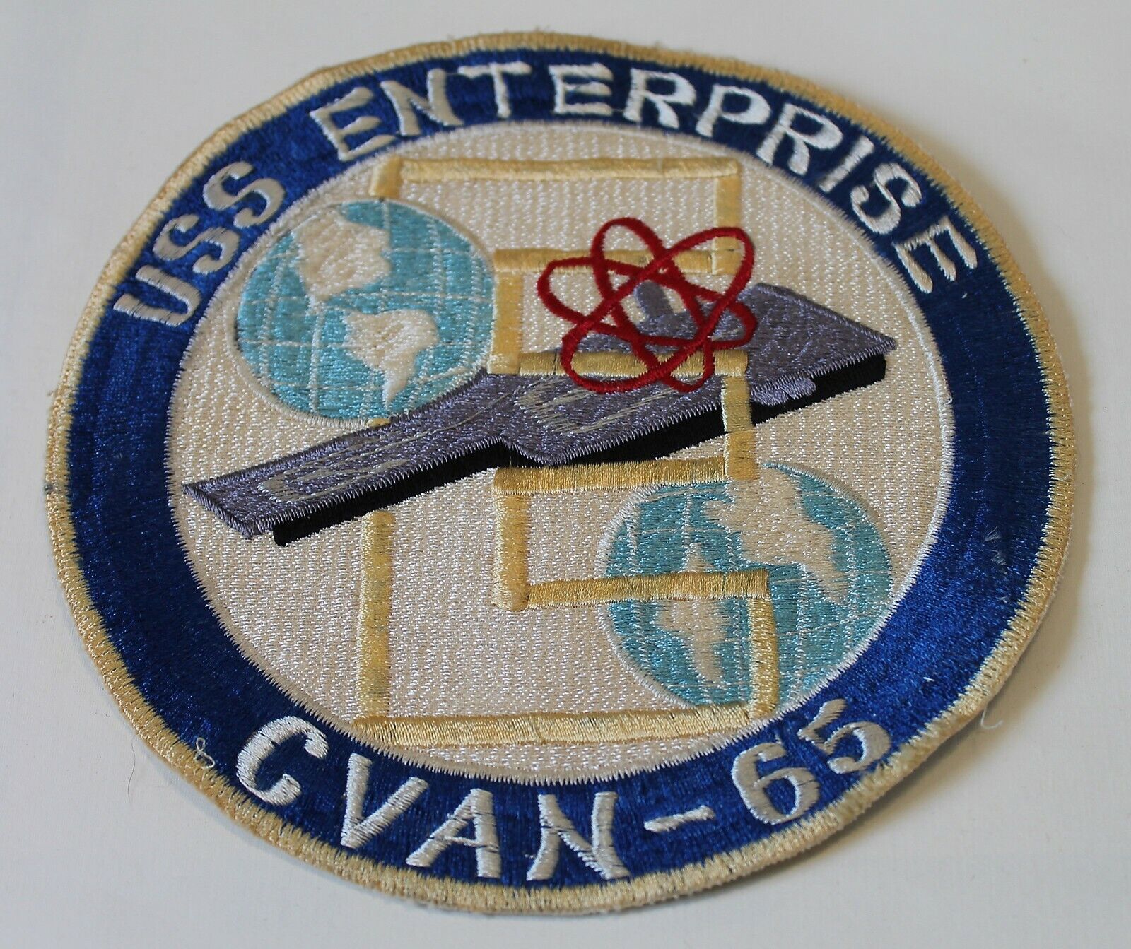 USS Enterprise CVAN-65 Aircraft Carrier Large 7 inch Navy Jacket Patch ...