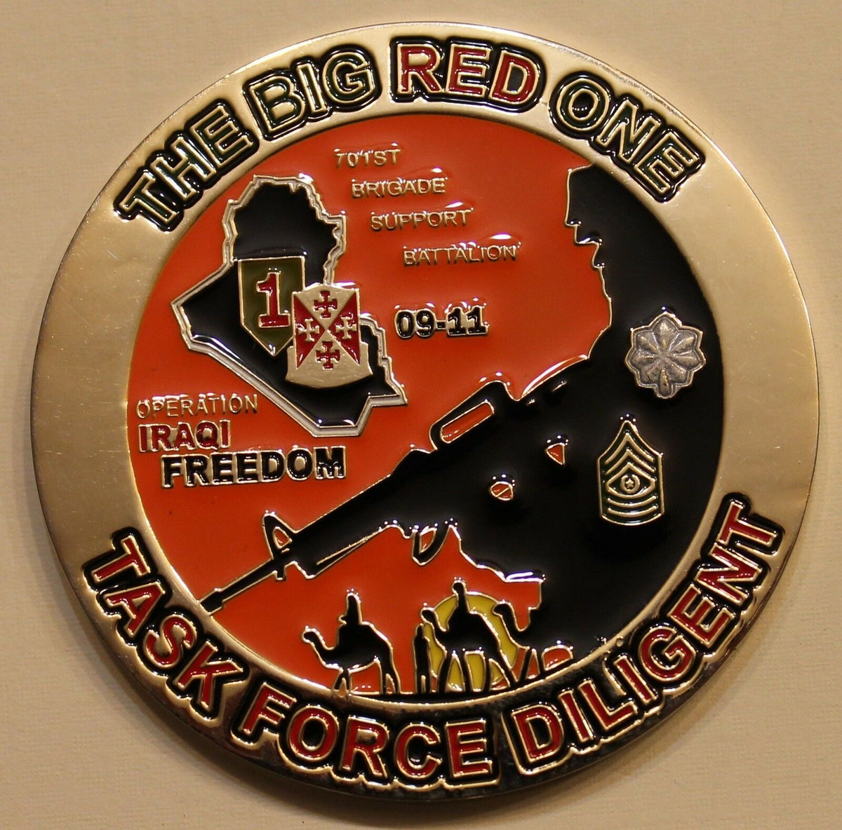 1st Infantry Division Task Force Diligent OIF Army Challenge Coin ...