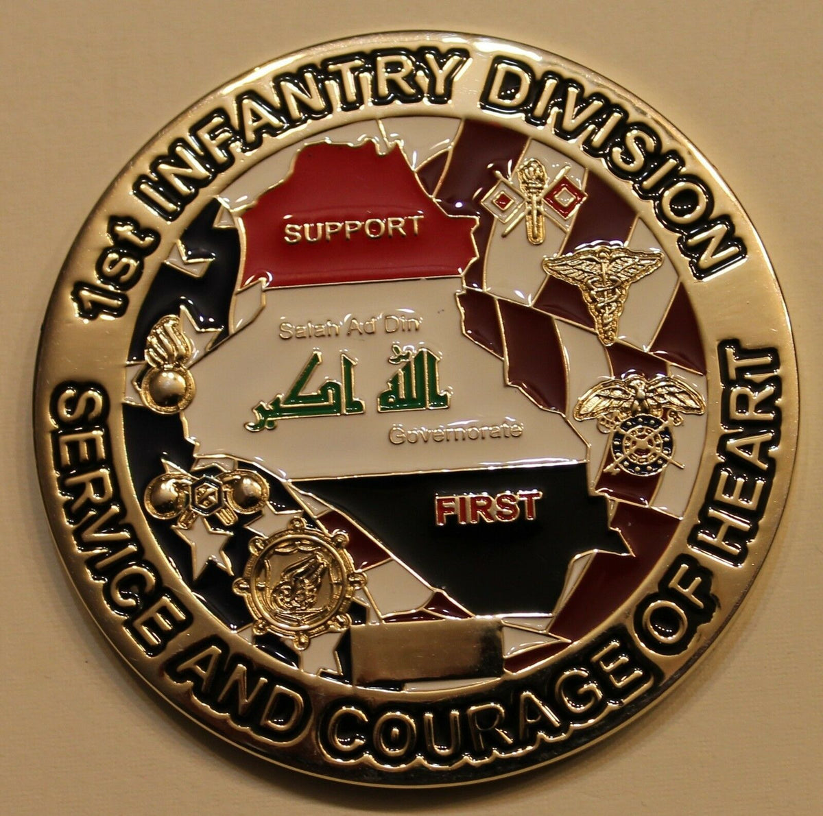 1st Infantry Division Task Force Diligent OIF Army Challenge Coin ...
