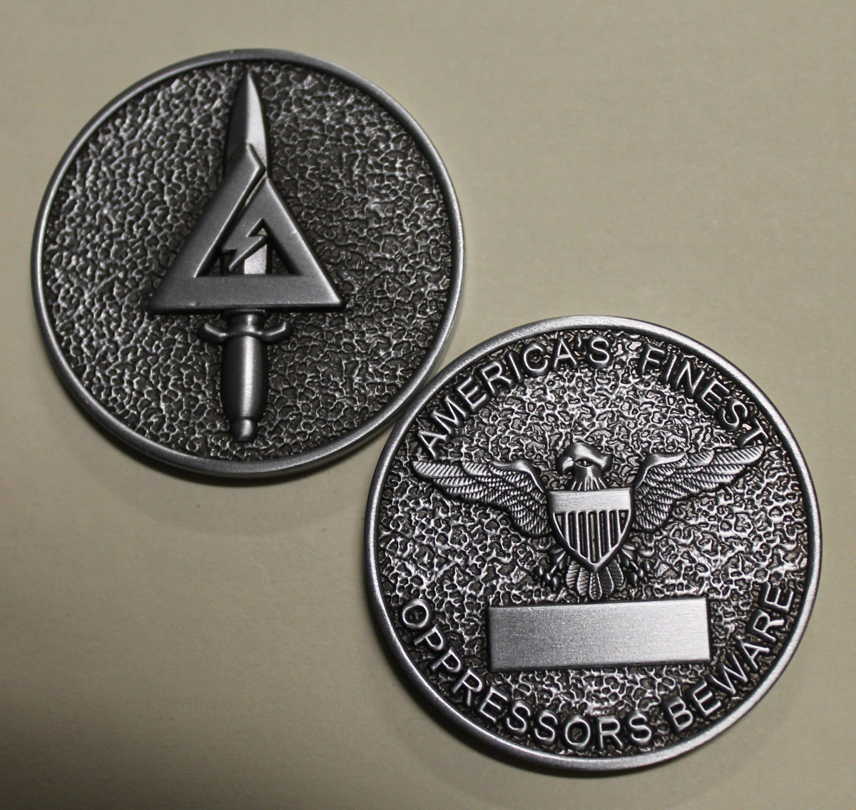 Delta Force Elite Tier 1 CAG Army Special Forces Challenge Coin / Silv ...