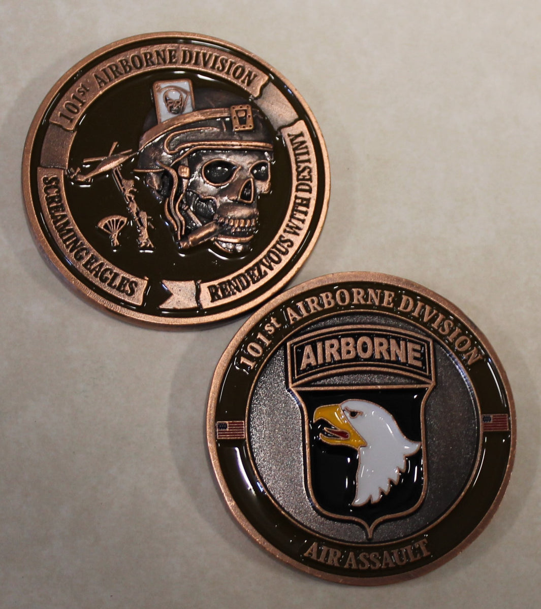 101st Airborne Division Air Assault Skull Smoking Cigar Kill Card Army ...