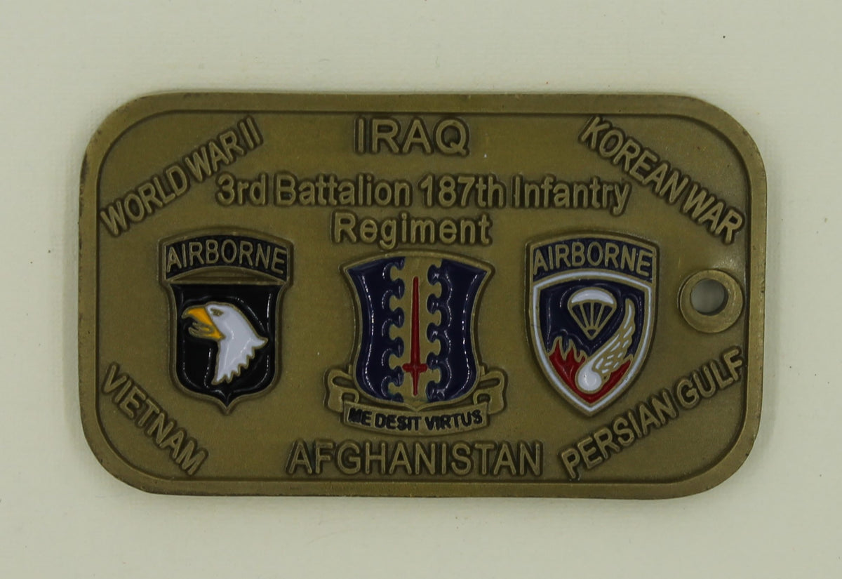 101st Airborne Div 187th Infantry Reg 3rd Battalion Commander Army Cha ...