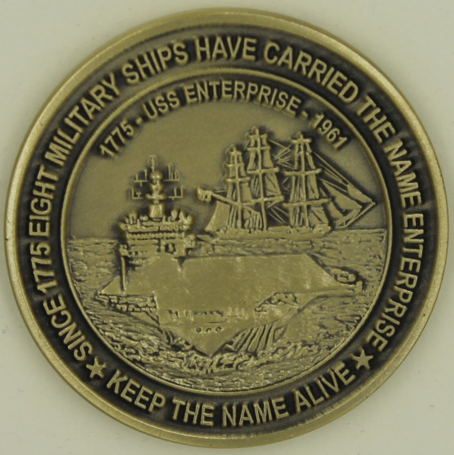 USS Enterprise Aircraft Carrier CVN-65 Association Navy Challenge Coin ...