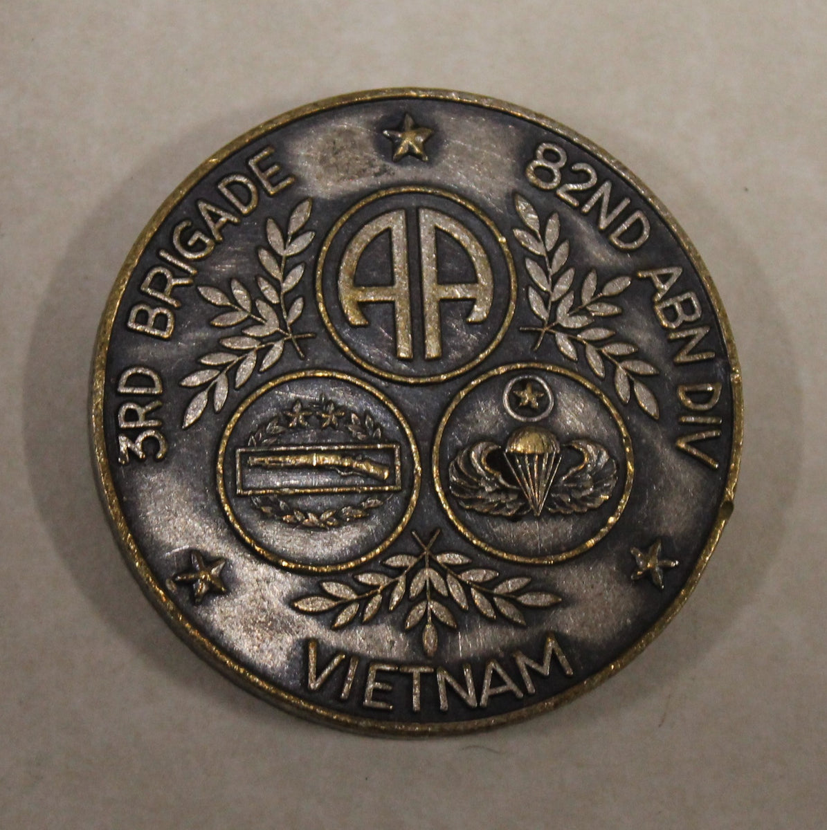 82nd Airborne Division 3rd Brigade Vietnam Era Army Challenge Coin ...