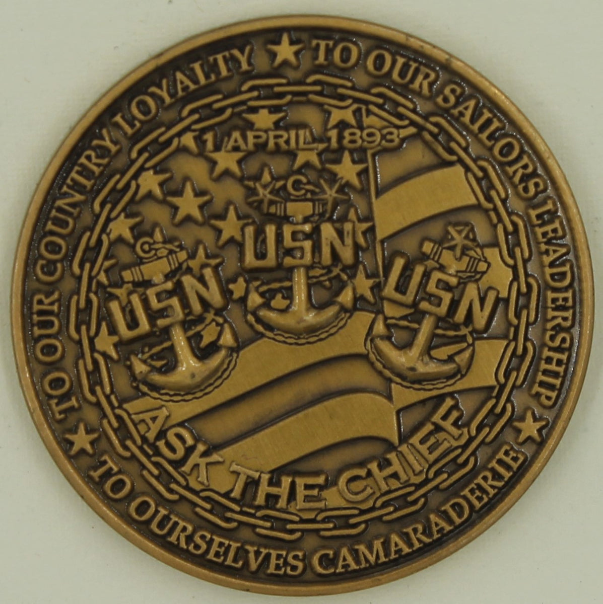 USS Lake Champlain CG-57 Chiefs Mess Navy Challenge Coin – Rolyat ...