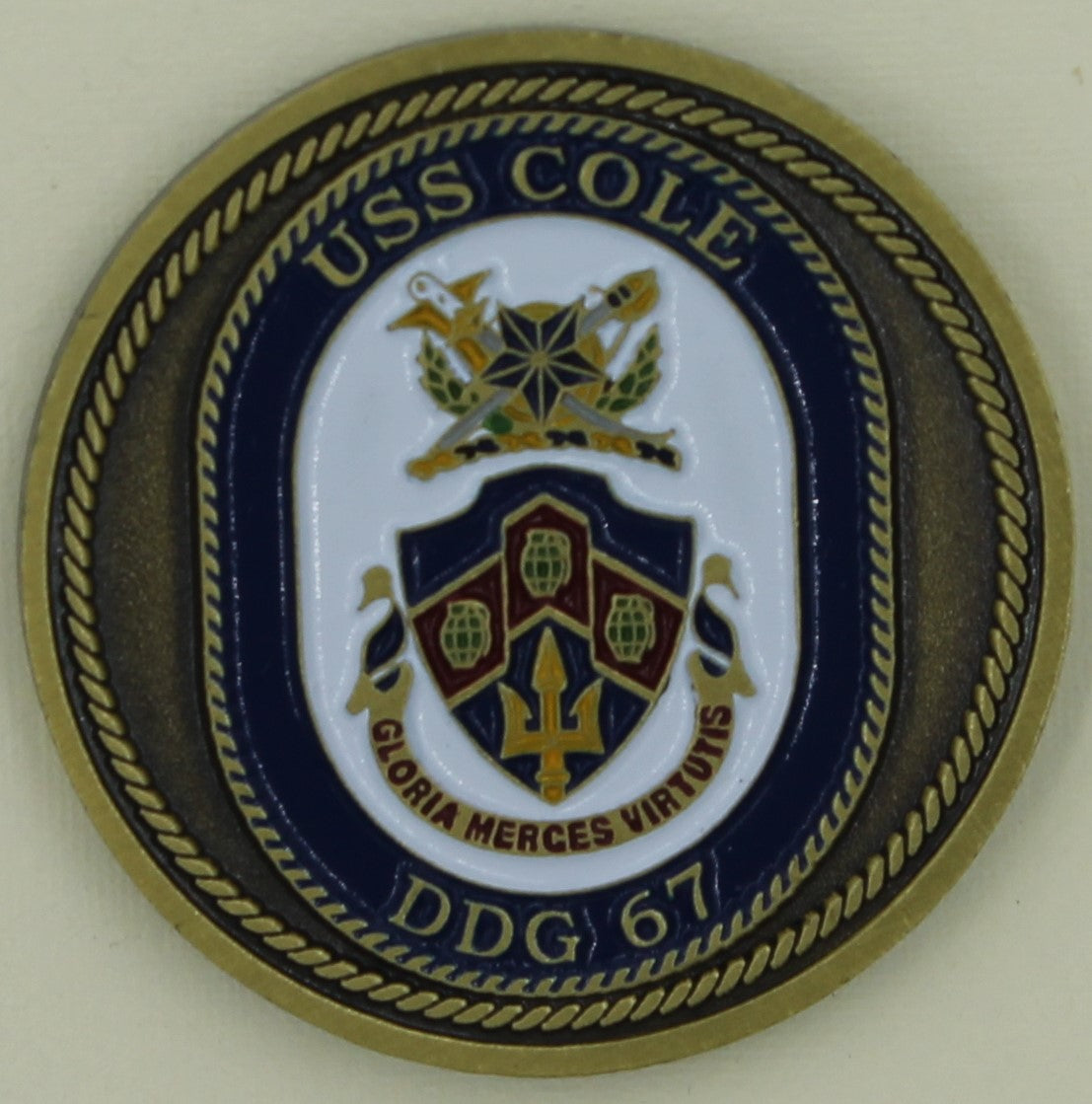 USS Cole DDG-67 Navy Challenge Coin – Rolyat Military Collectibles