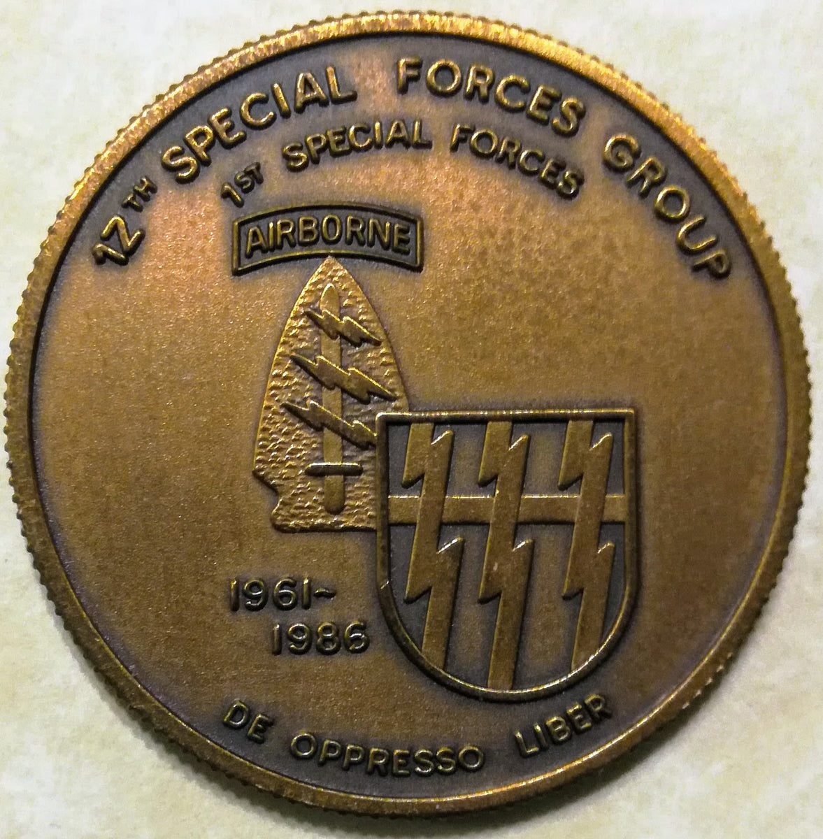 12th Special Forces Gp Airborne 25th Anniversary VSZ Army Challenge Co ...