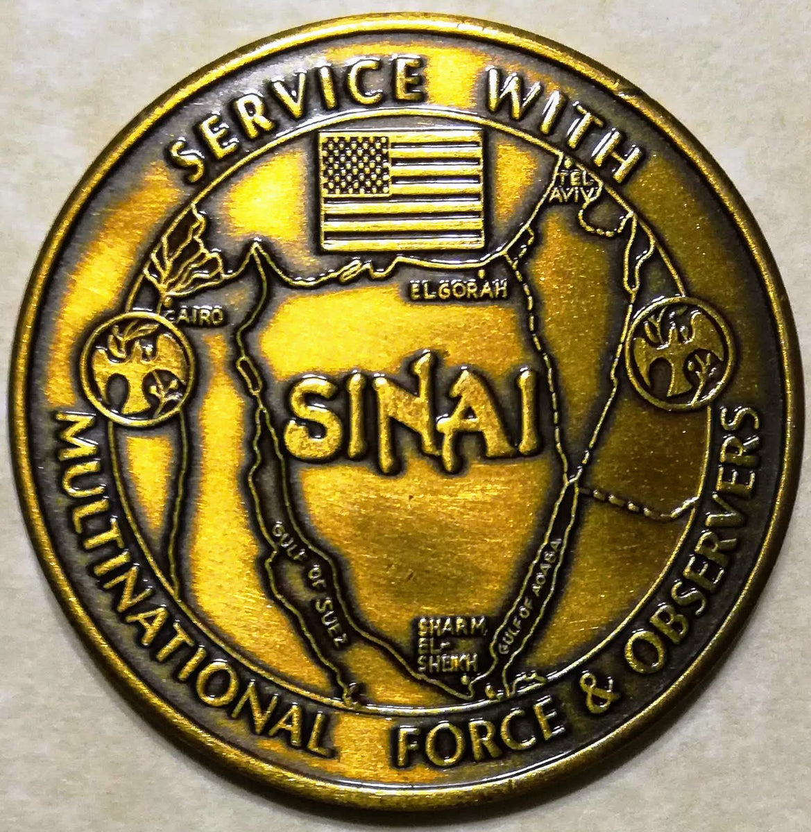 82nd Airborne 325th Rgt 4th BN Gold Falcons Sinai Army Challenge Coin ...