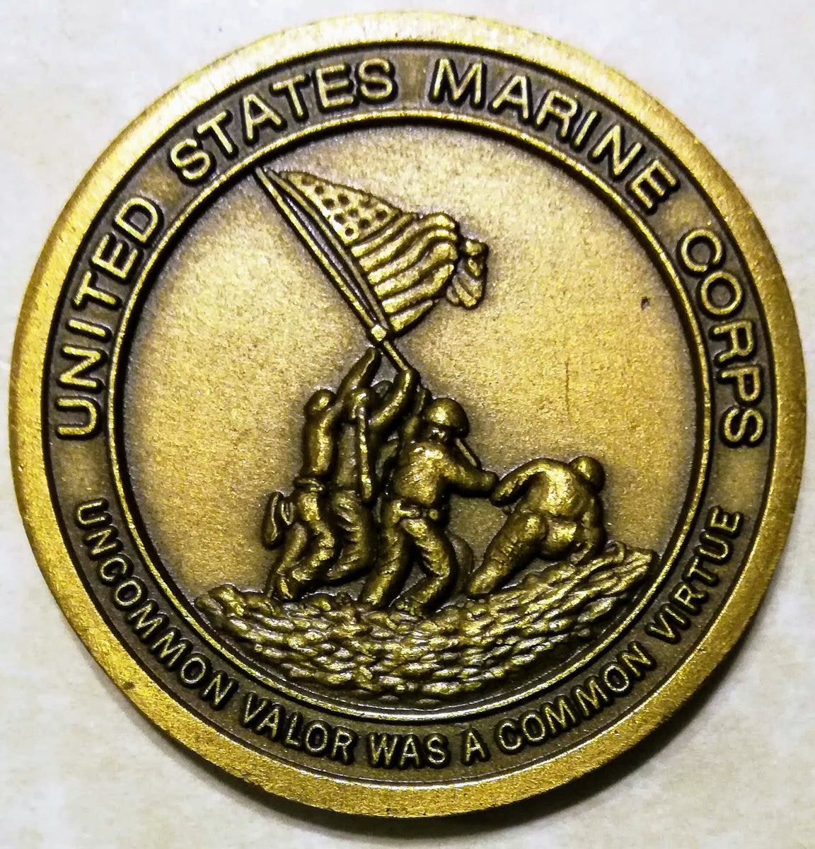 Marine Corps Uncommon Valor Was A Common Virtue Brass Challenge Coin ...