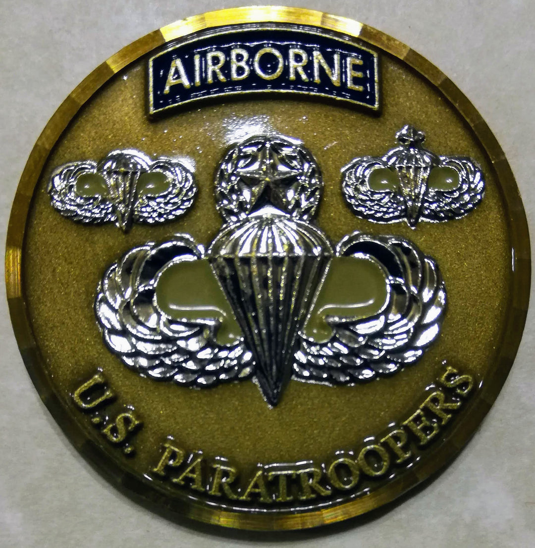 Airborne Paratrooper All Badges Army Challenge Coin – Rolyat Military ...