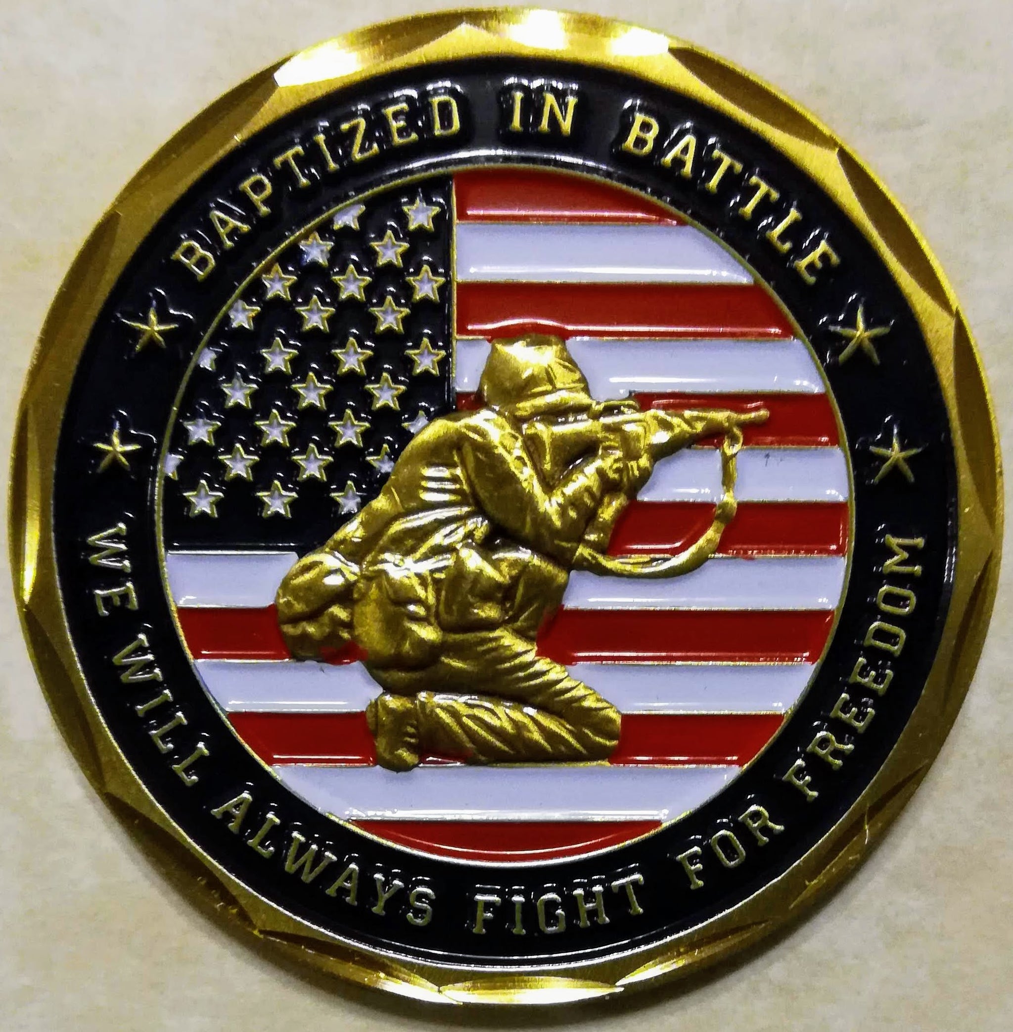 Army Combat Veteran Baptized In Battle Army Challenge Coin – Rolyat ...