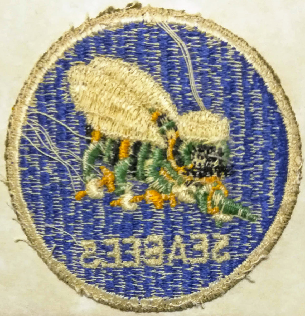 Seabee/CB WWII Light Green Bee Groucho Marx Variant Navy Patch – Rolyat ...