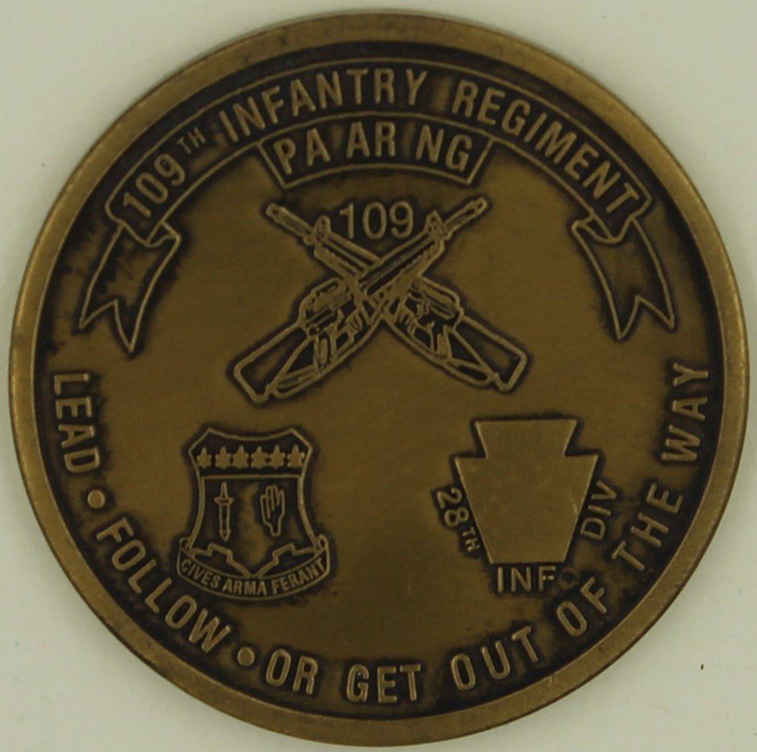 28th Infantry Division 109th Infantry Regiment Army Challenge Coin ...