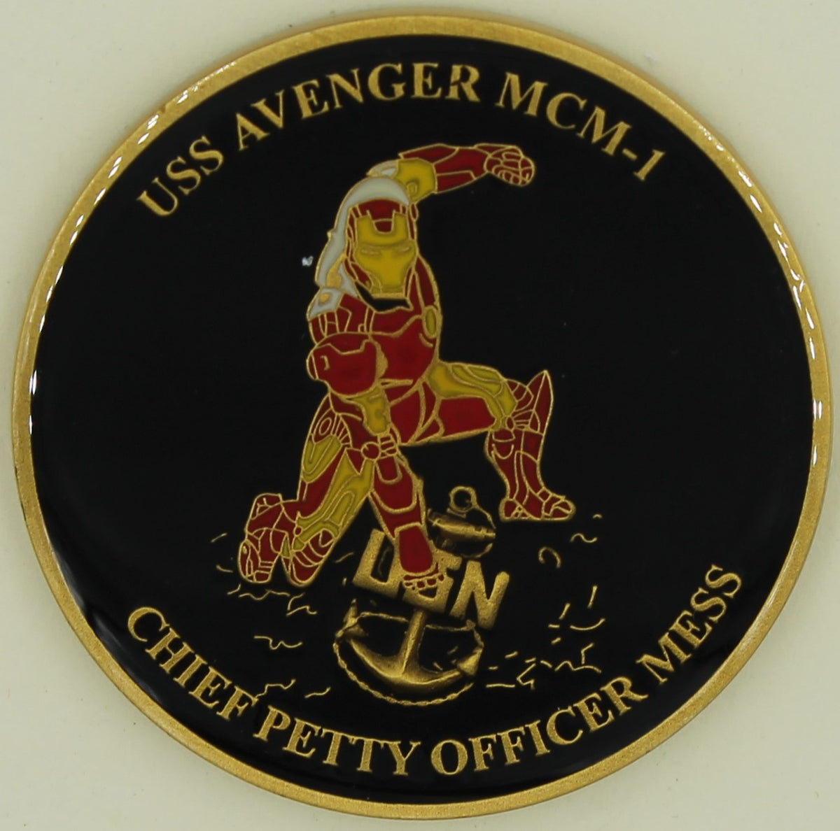 USS Avenger MCM-1 Ironman Chiefs Mess Navy Challenge Coin – Rolyat ...