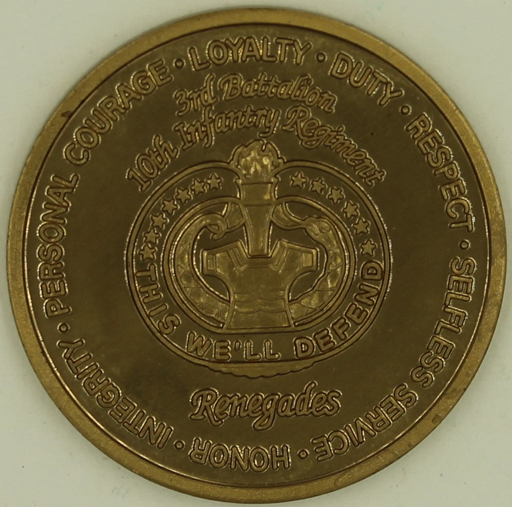 10th Infantry Regiment 3rd Battalion Army Challenge Coin – Rolyat ...