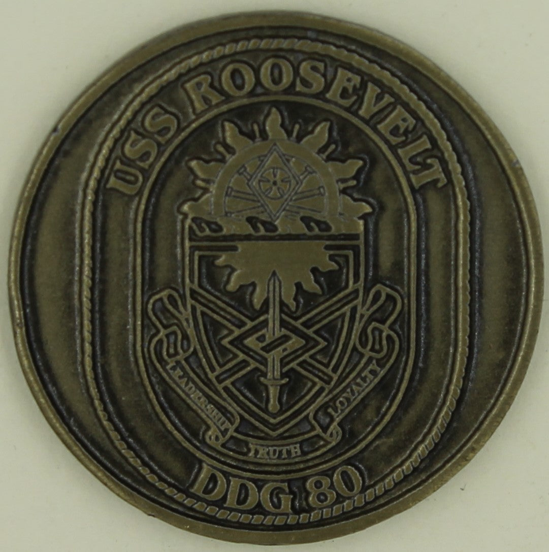 USS Roosevelt DDG-80 Navy Challenge Coin – Rolyat Military Collectibles