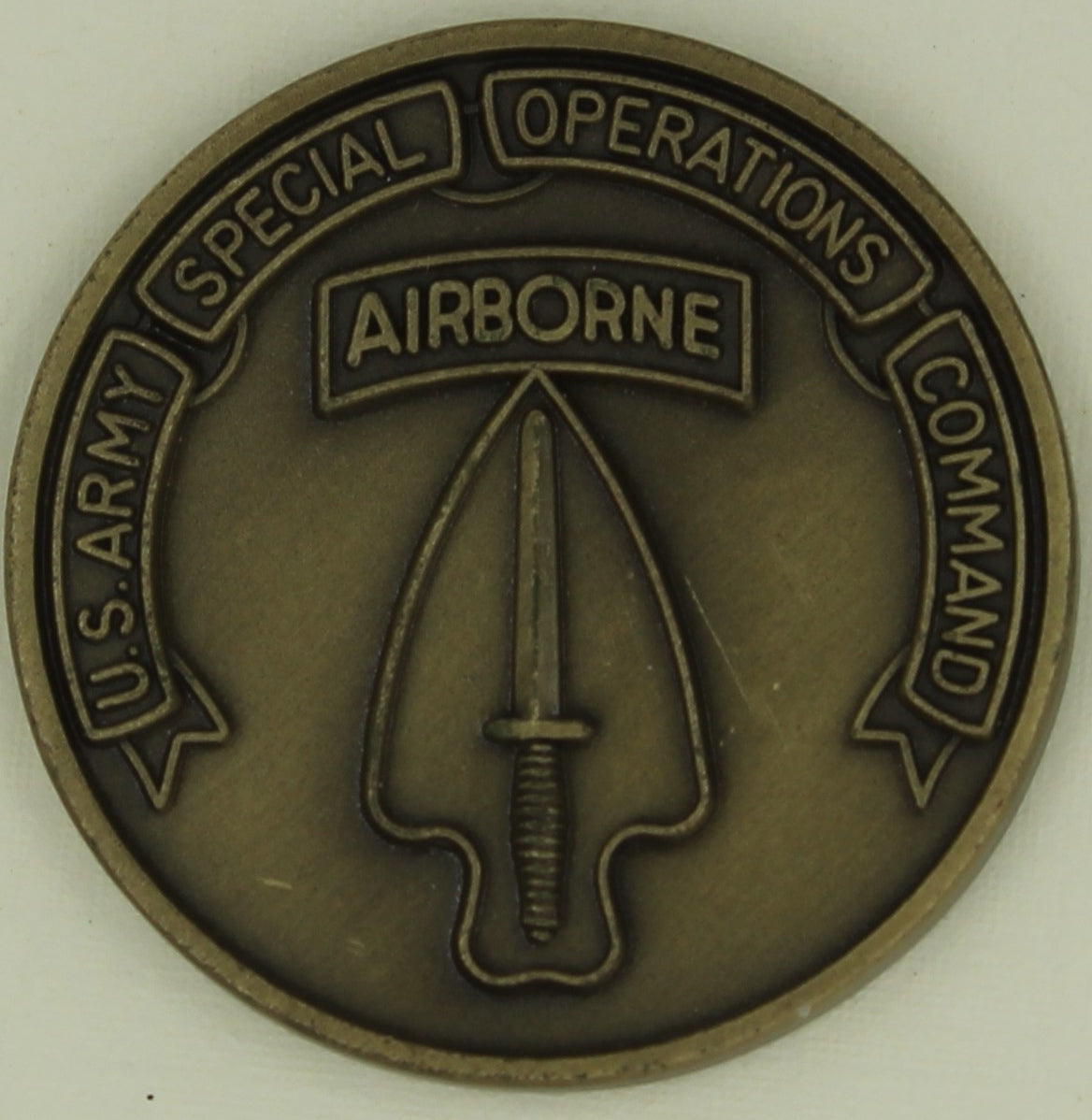 Army Special Operations Command Special Forces Bronze Challenge Coin ...