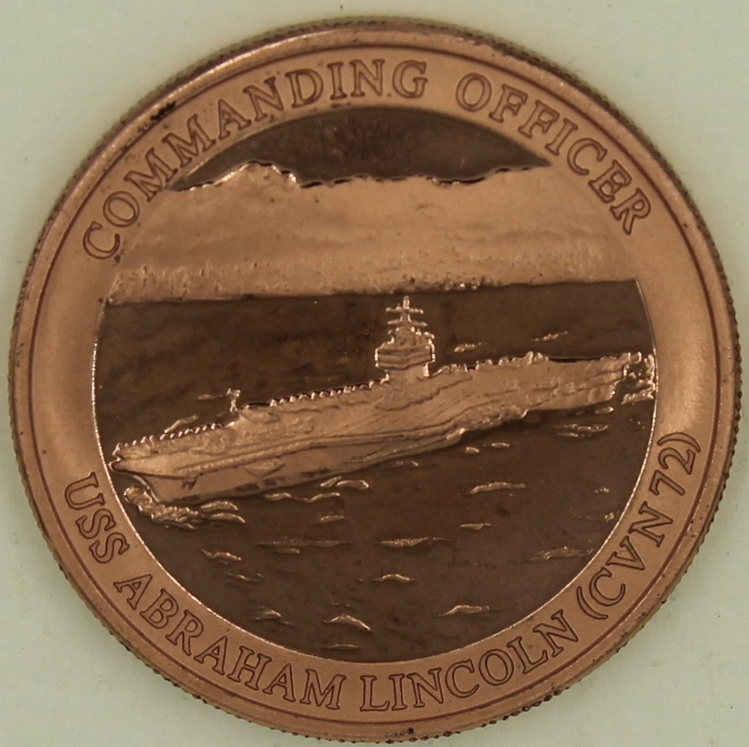 USS Lincoln Aircraft Carrier CVN-72 Commander Navy Challenge Coin ...