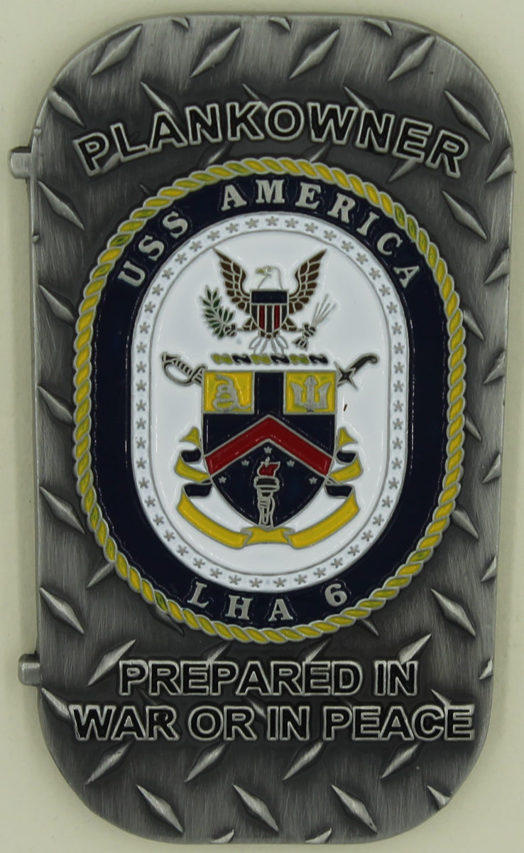 USS America LHA-6 Plankowner ser#163 Navy Challenge Coin – Rolyat ...