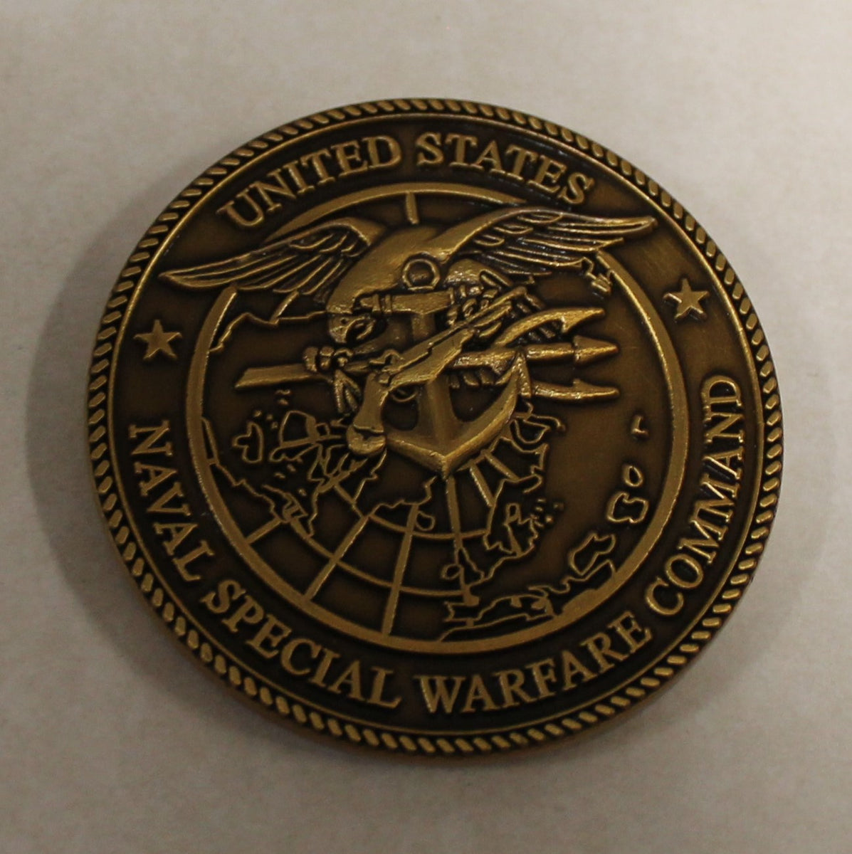 Naval Special Warfare Command CMDCM Master Chief Mike Albelo Bronze Na ...