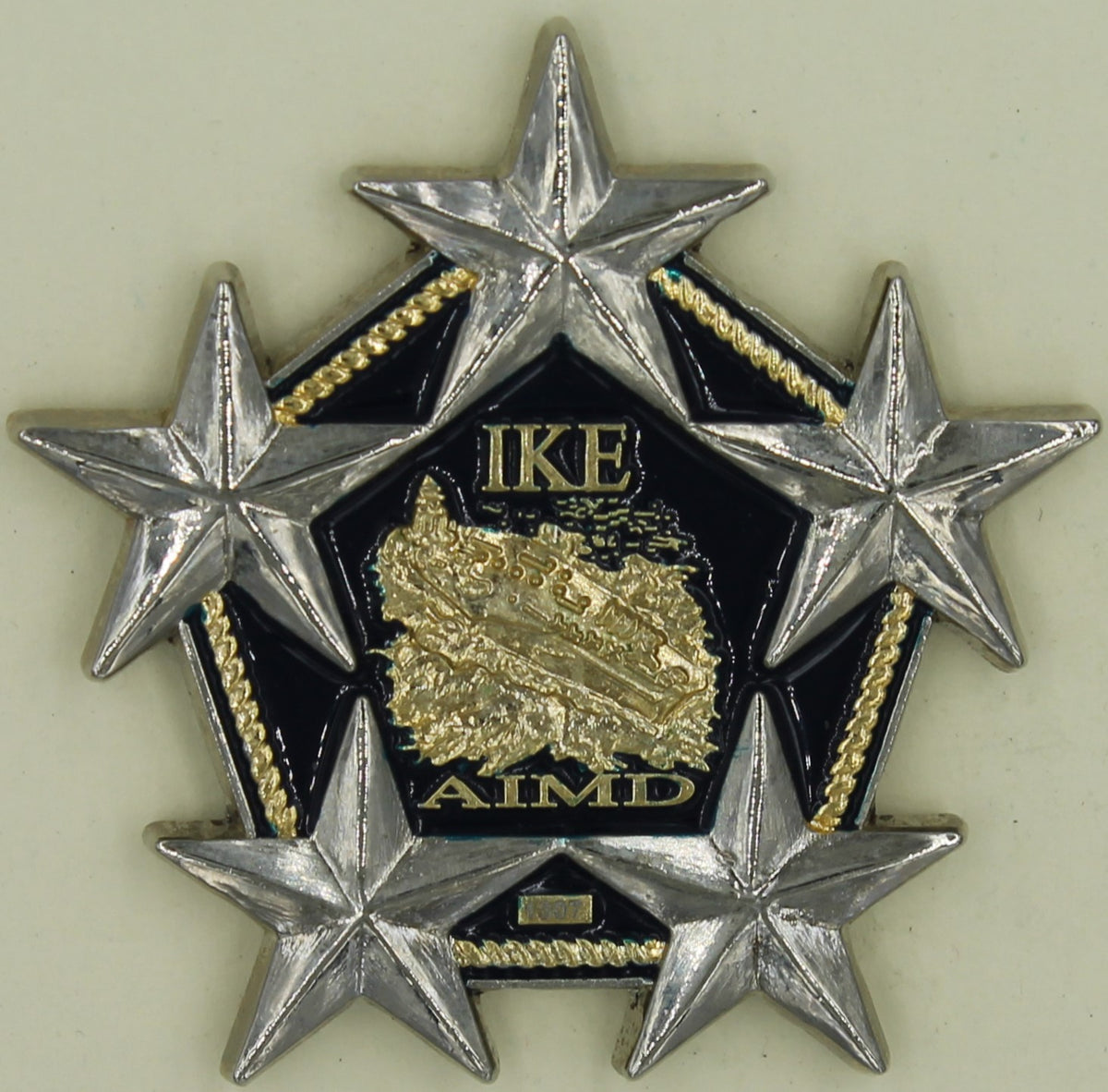 USS Eisenhower Ike Aircraft Carrier AIMD ser#1307 Navy Challenge Coin ...