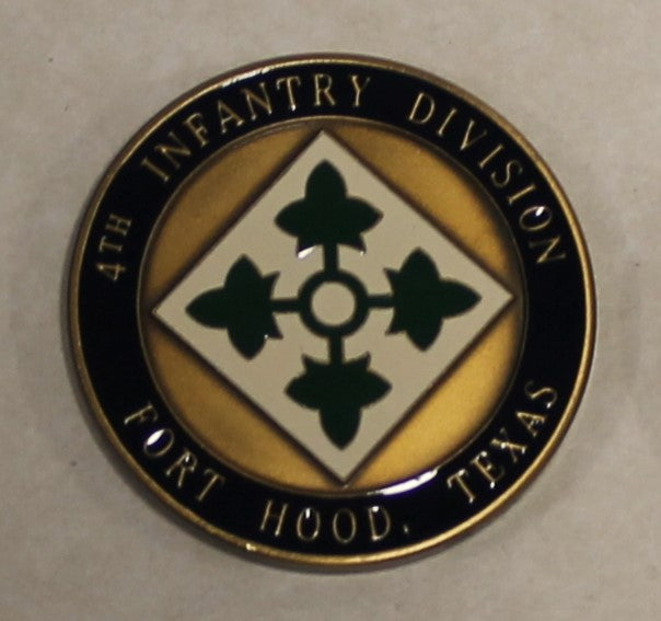 4th Infantry Division (Mechanized) Fort Hood Texas Army Challenge Coin ...