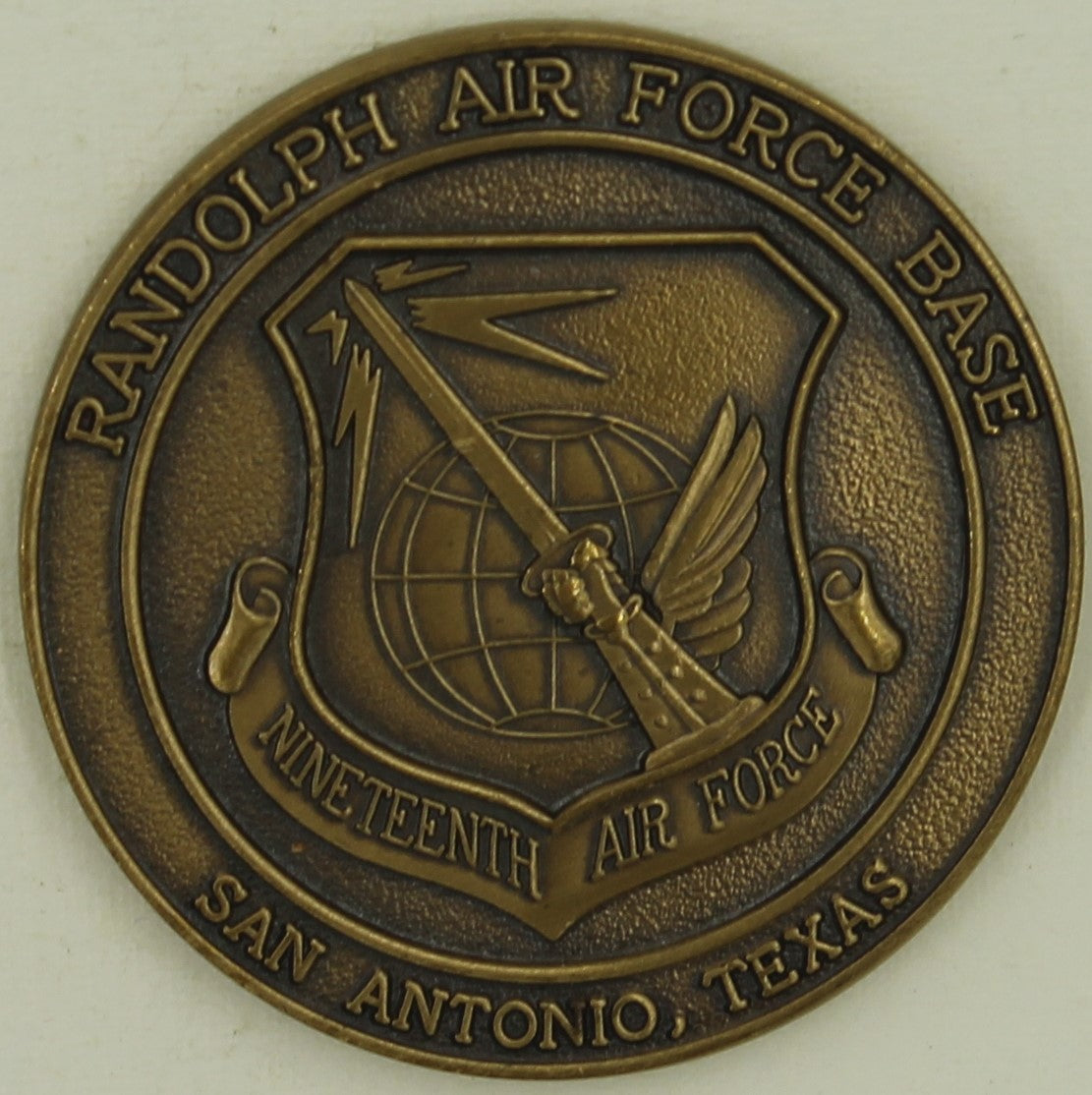 19th Air Force Headquarters Randolph Air Force Base, TX Challenge Coin ...