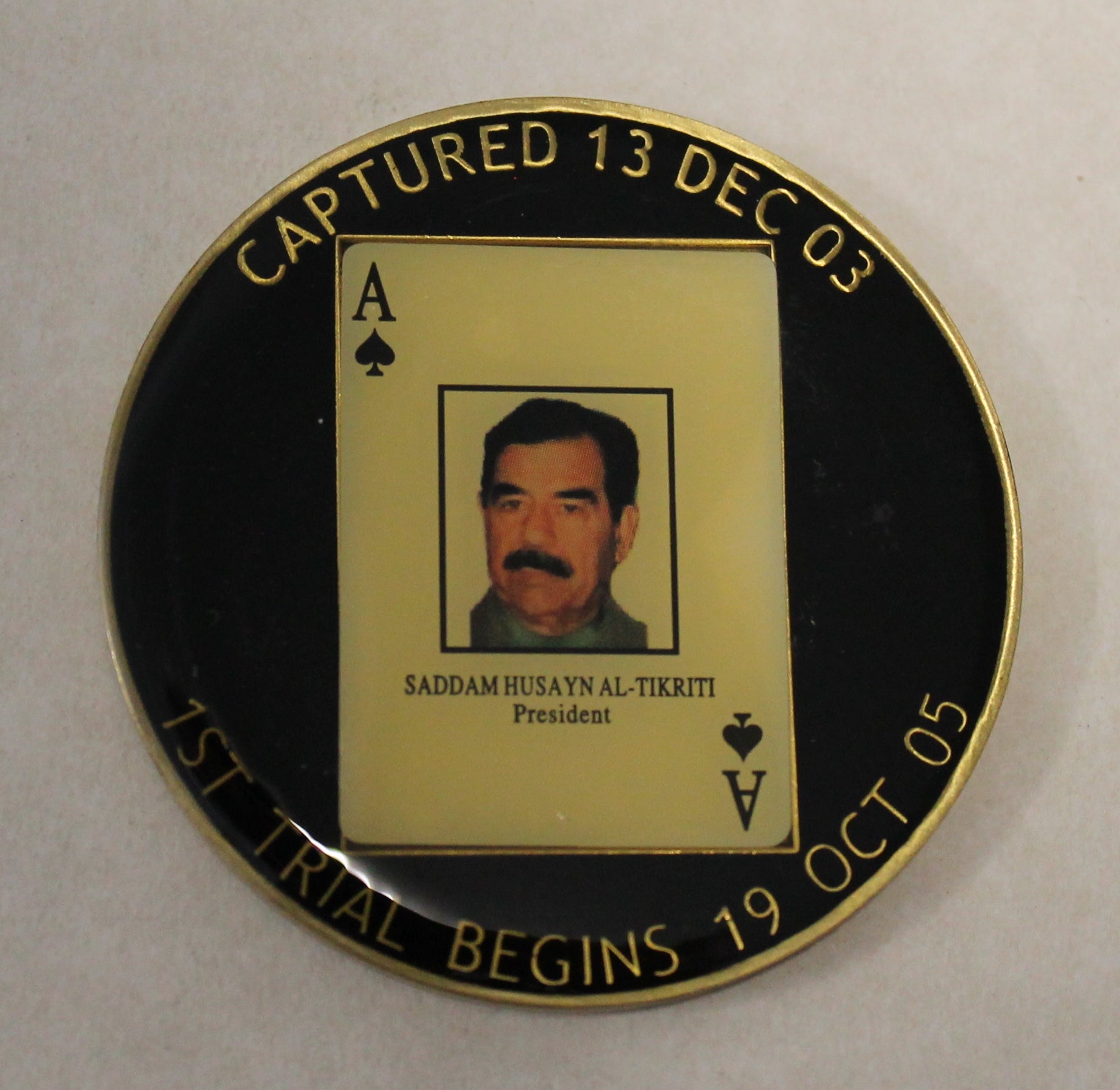 Saddam Hussein Captured / Trial 19 Oct 2005 DOJ US Marshalls Challenge ...