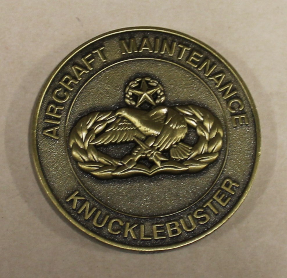 Aircraft Maintenance Badge Knucklebuster Air Force Challenge Coin ...