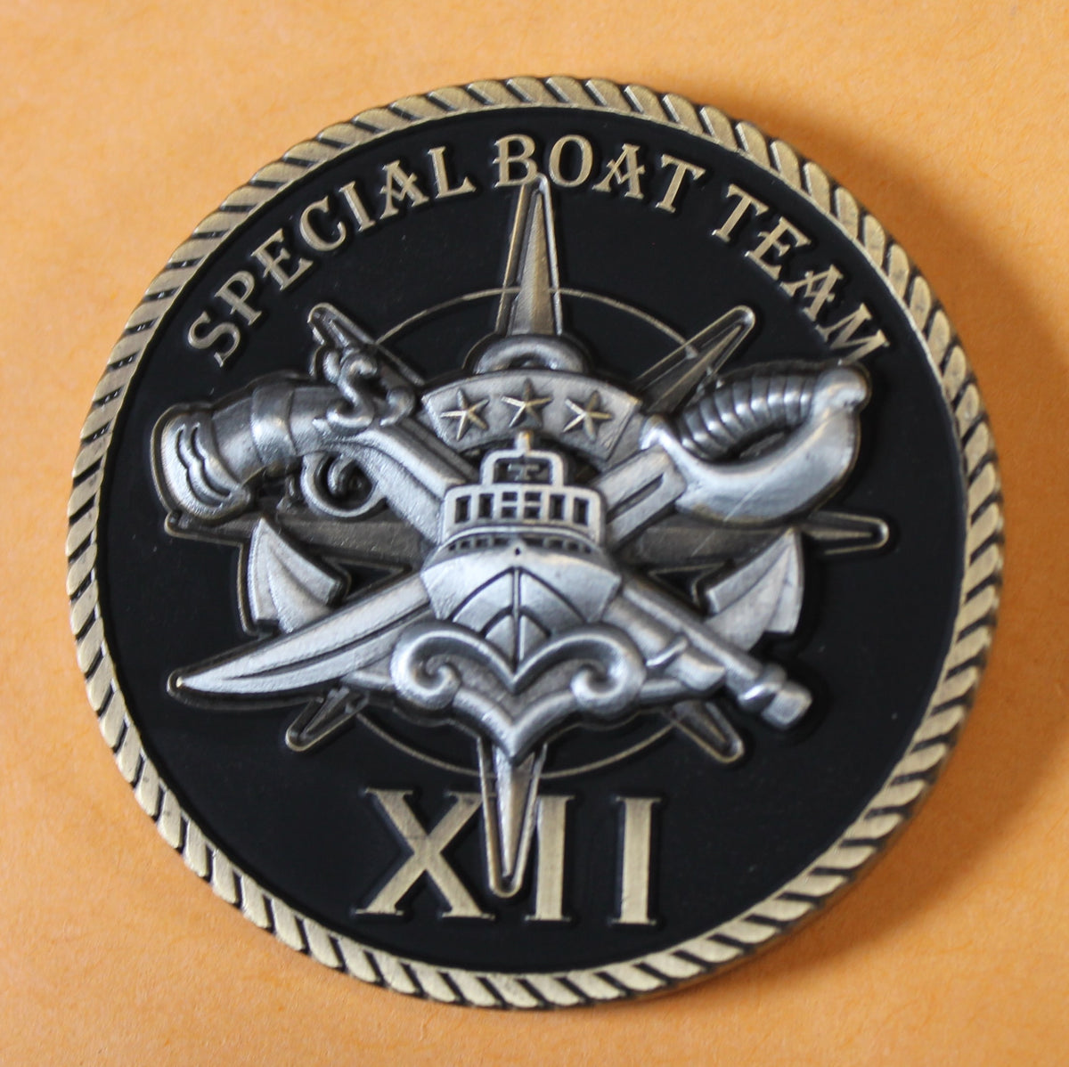 Special Boat Team SBT-12 (4 Troops Insignia) Navy Challenge Coin ...
