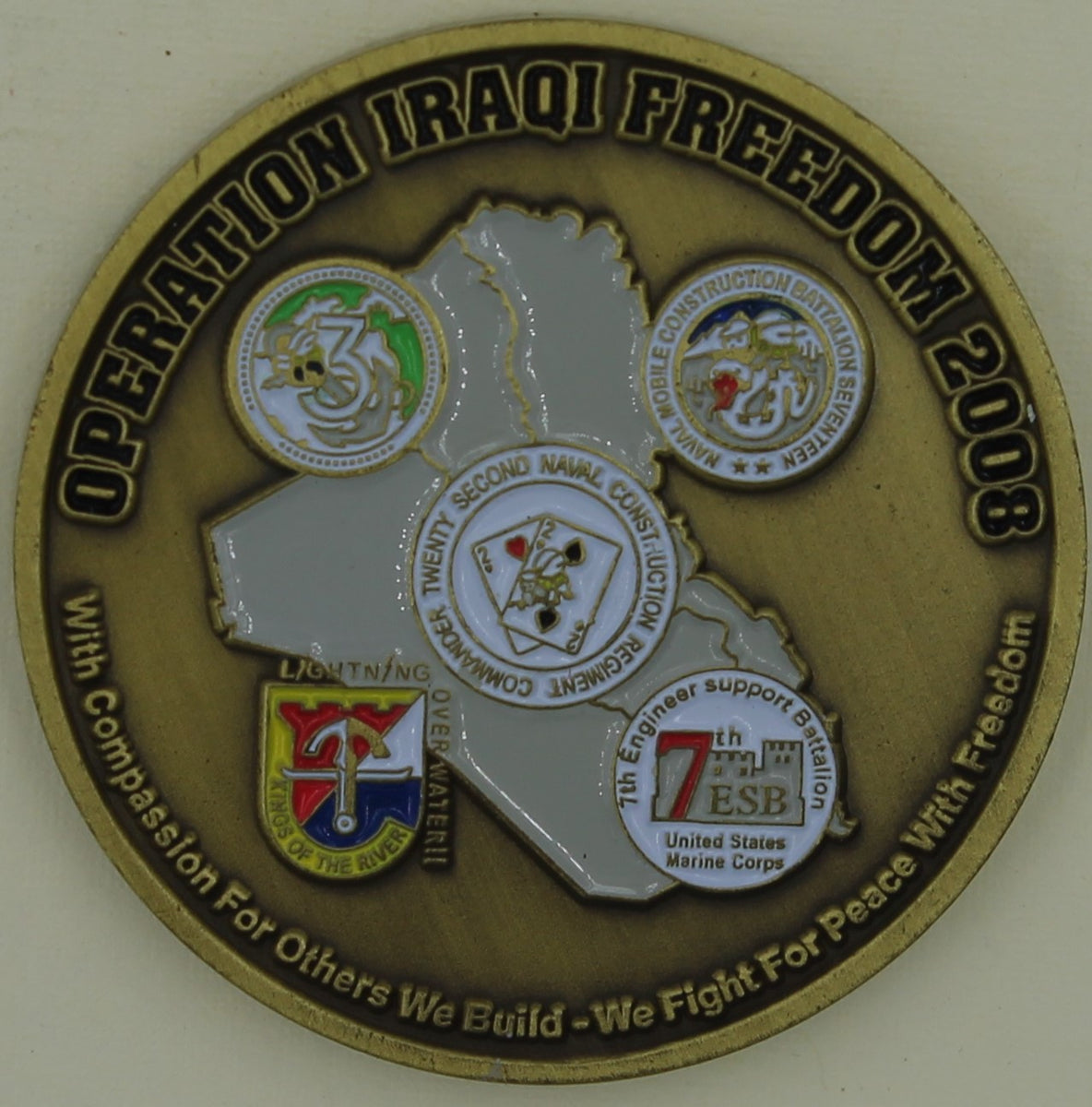 Op Iraqi Freedom 2008 MNF-W FCPO Seabee/CB Navy Challenge Coin – Rolyat ...
