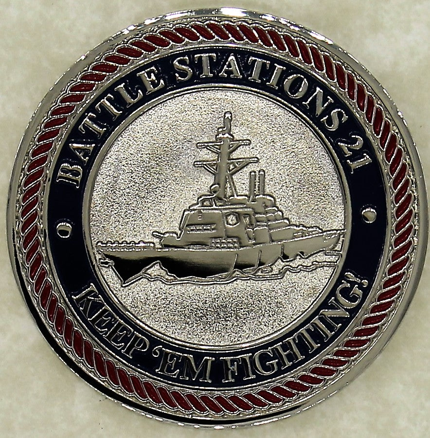USS Trayer BST-21 Ship Simulator Navy Challenge Coin – Rolyat Military ...