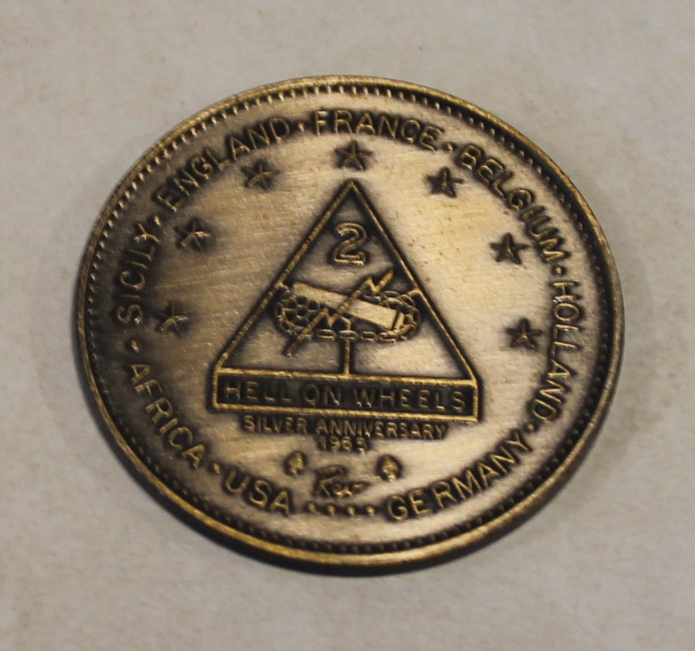 2nd Armored Division Hell On Wheels Bronze Army Challenge Coin – Rolyat ...