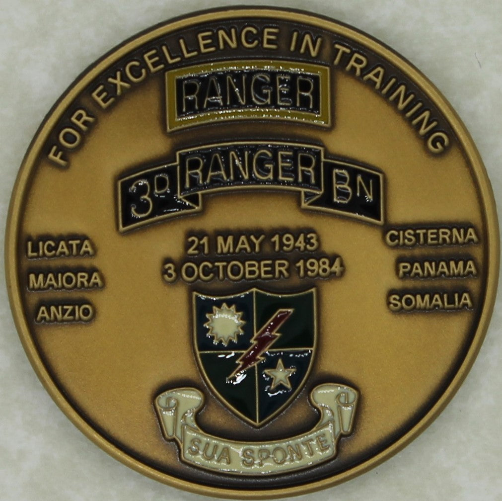 3rd Ranger BN 1990s Commander Army Challenge Coin – Rolyat Military ...