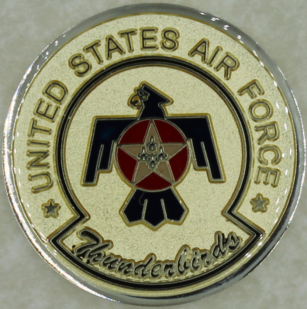 Thunderbirds Air Force Demonstration Team Silver Toned Challenge Coin ...