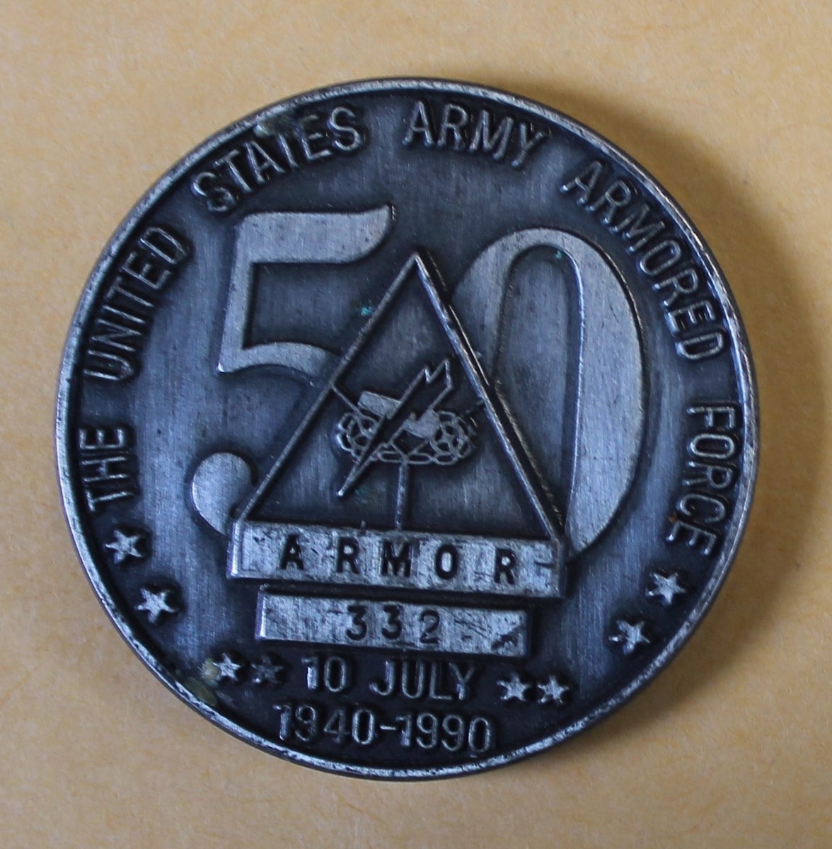 50th Anniversary Armored 1940-1990 Tank Chief of Armored Force Serial ...