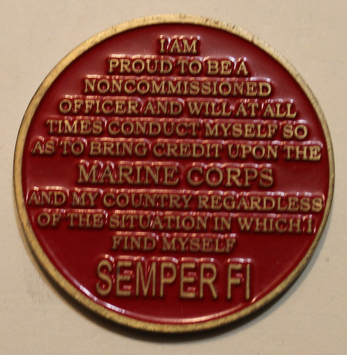 Non Commissioned Officer NCO Backbone Marine Challenge Coin – Rolyat ...