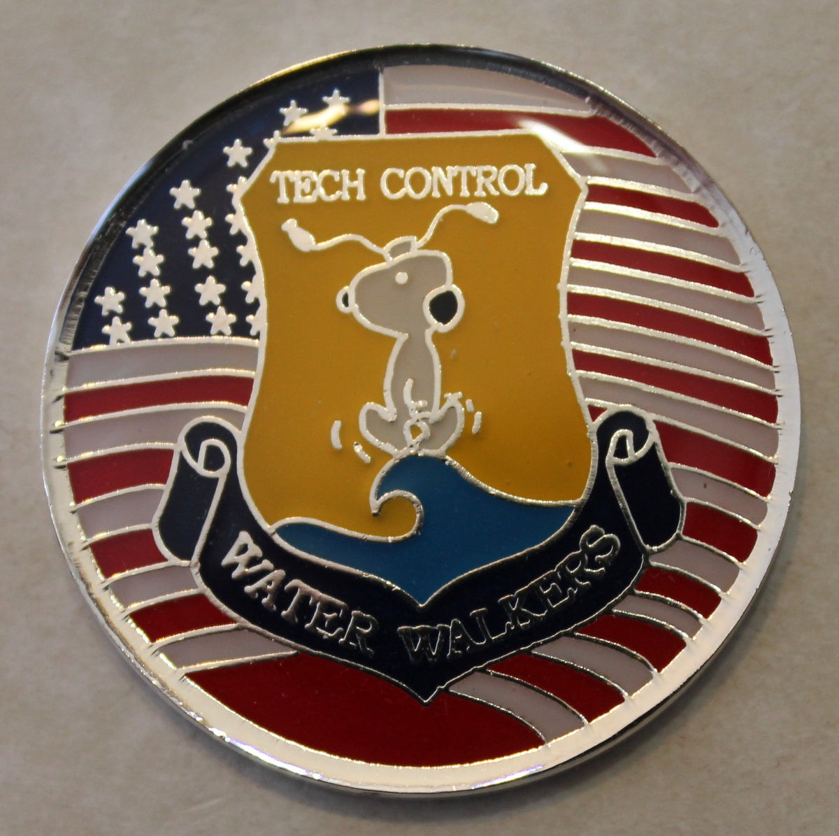 Tech Control AFSC 3C2 Water Walker Snoopy Air Force Challenge Coin ...