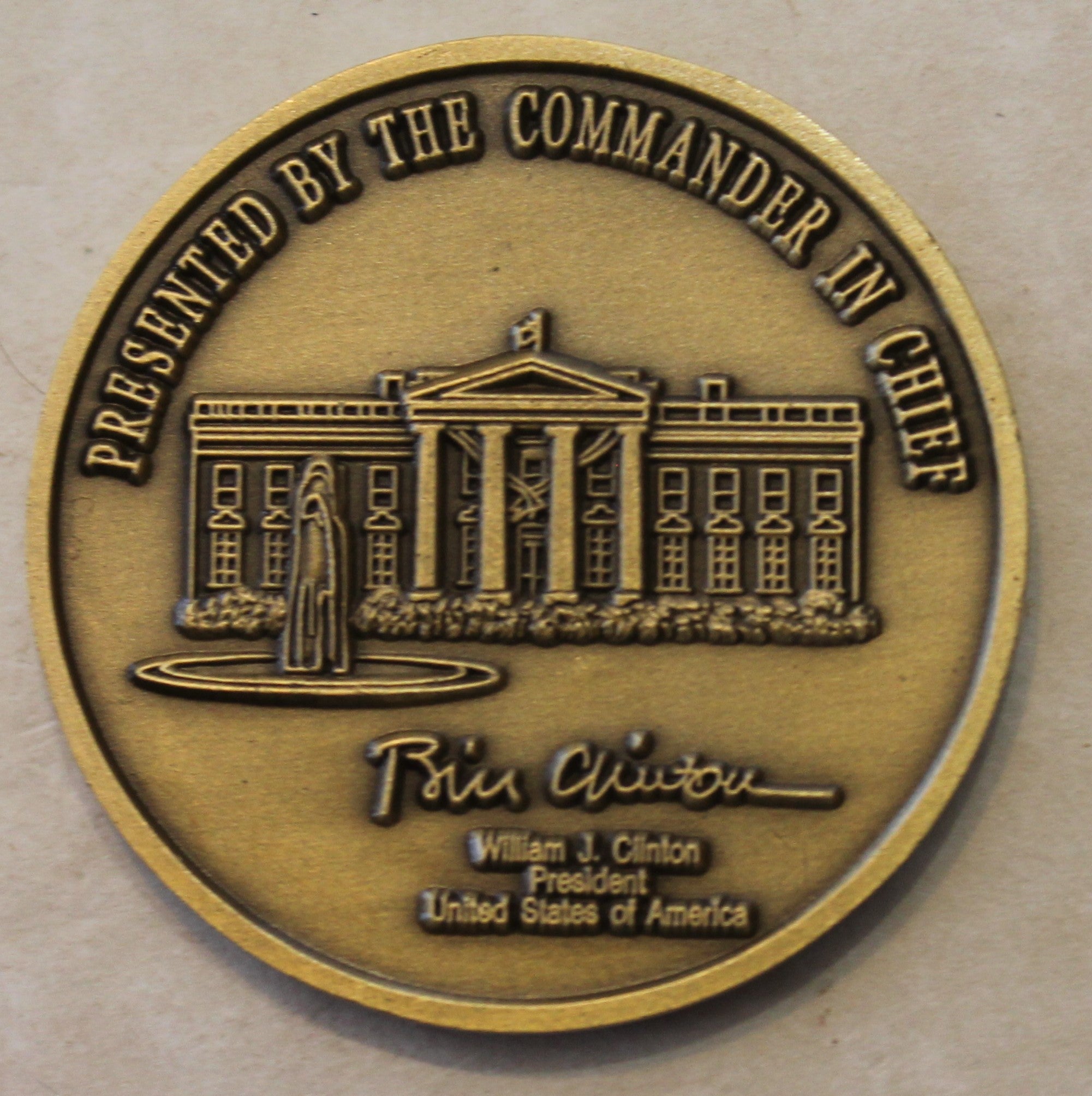 President William J. Clinton, 43rd President Challenge Coin🍪 Aposte com ...