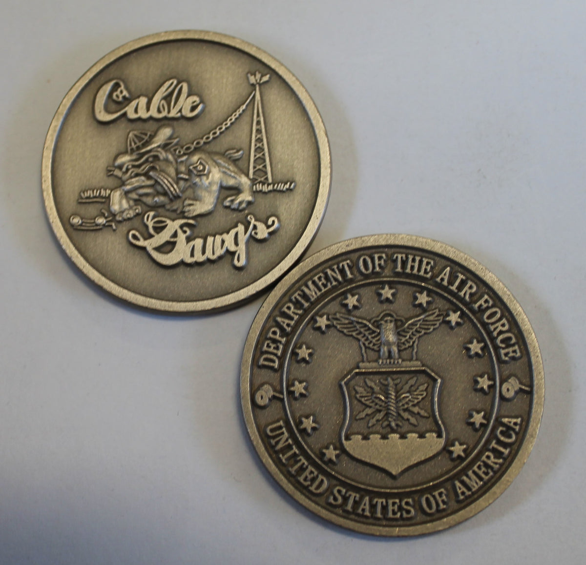 CABLE DAWGS Bronze Air Force Challenge Coin – Rolyat Military Collectibles