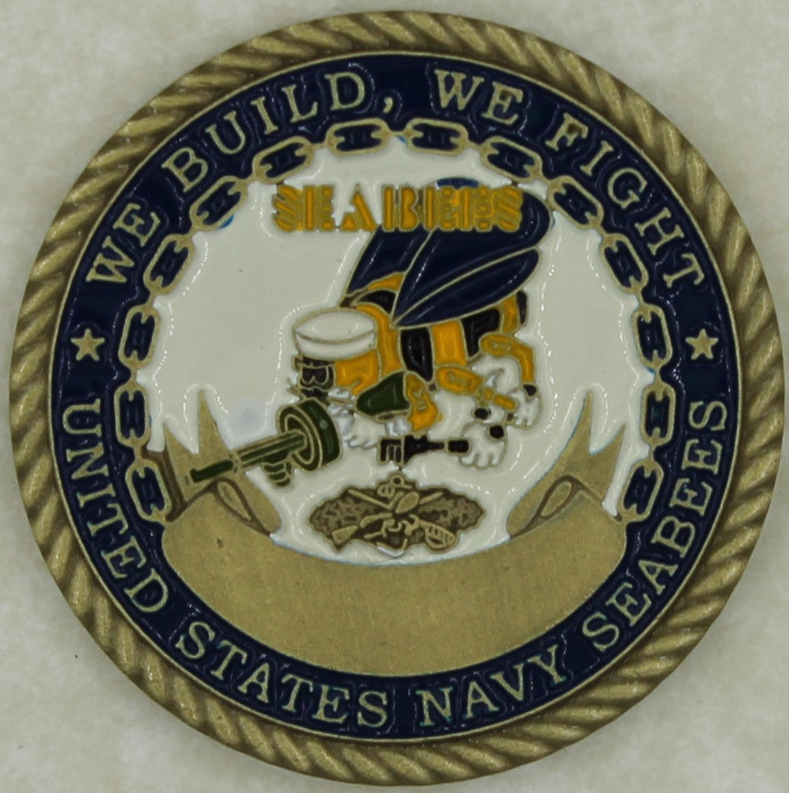 Seabee/CB We Build We Fight Navy Challenge Coin – Rolyat Military ...