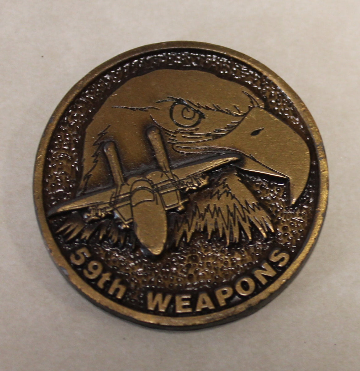 59th Fighter Squadron F-15 Eagle WEAPONS Bronze Air Force Challenge Co ...