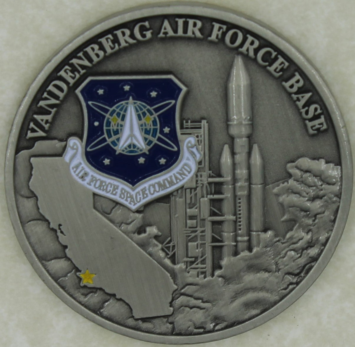 Space Command Vandenberg AFB , CA Air Force Challenge Coin – Rolyat ...