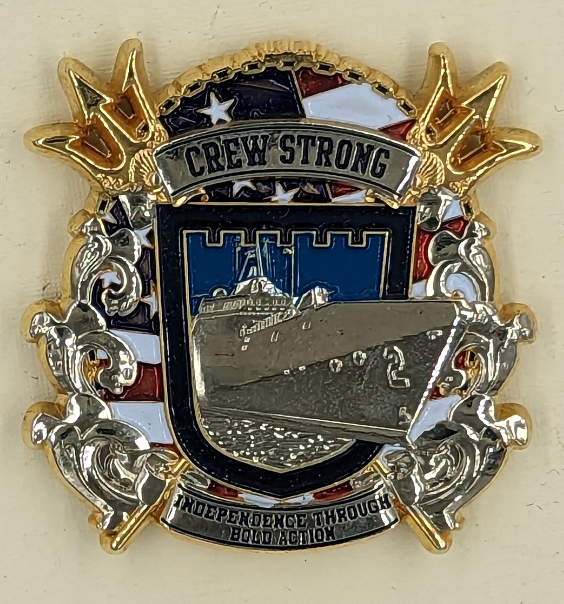 USS Independence LC 52 Crew Strong Navy Challenge Coin – Rolyat ...