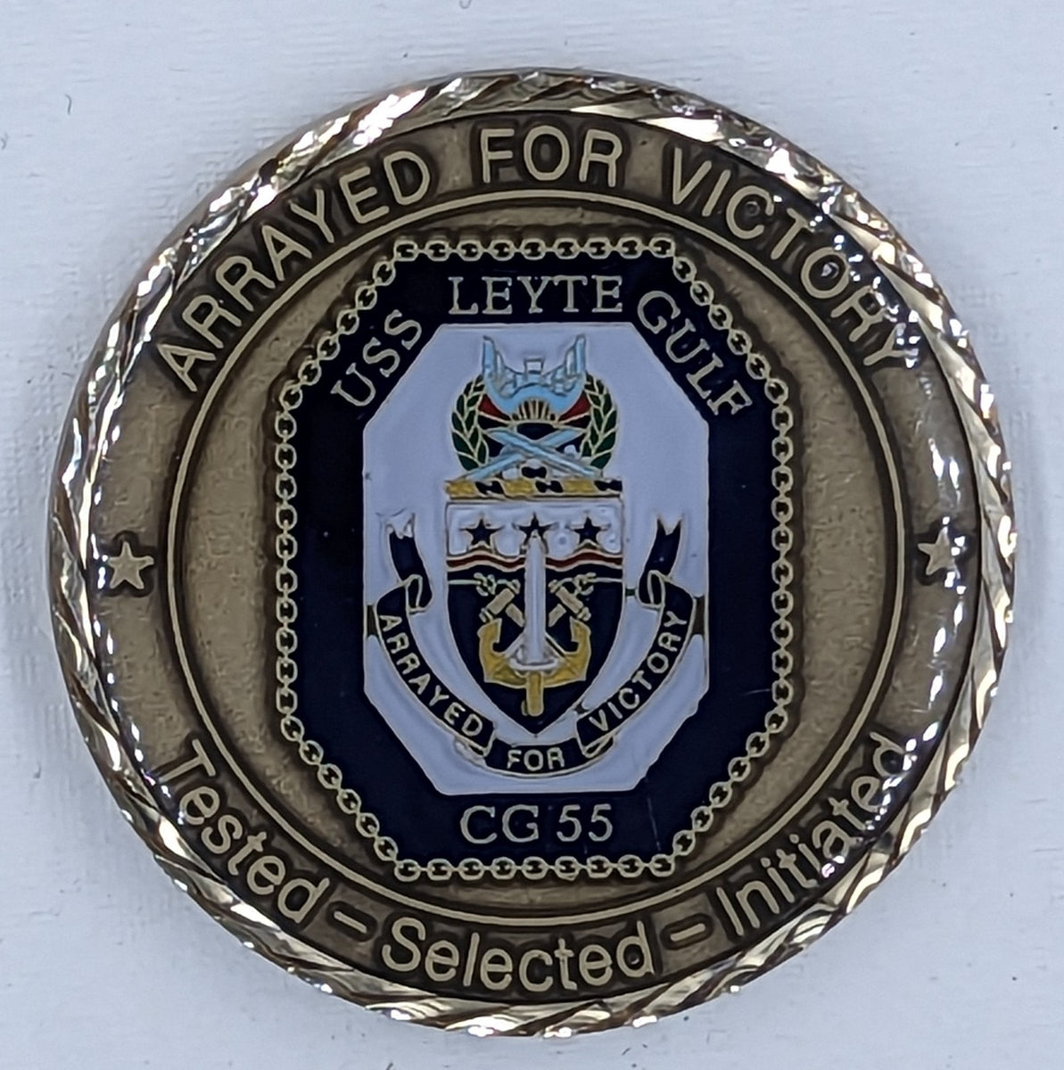USS Leyte Gulf CG 55 Chiefs Navy Challenge Coin – Rolyat Military ...