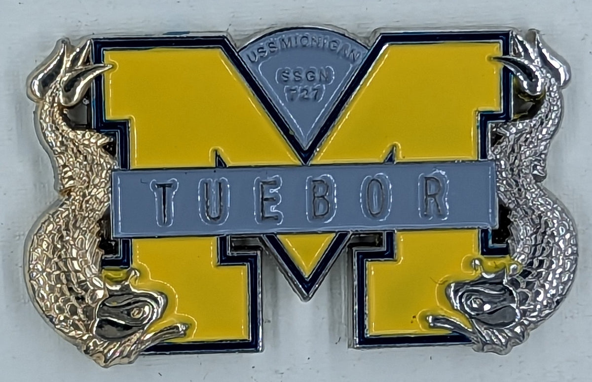 USS Michigan Tuebor Any Target Any Time Navy Challenge Coin – Rolyat ...