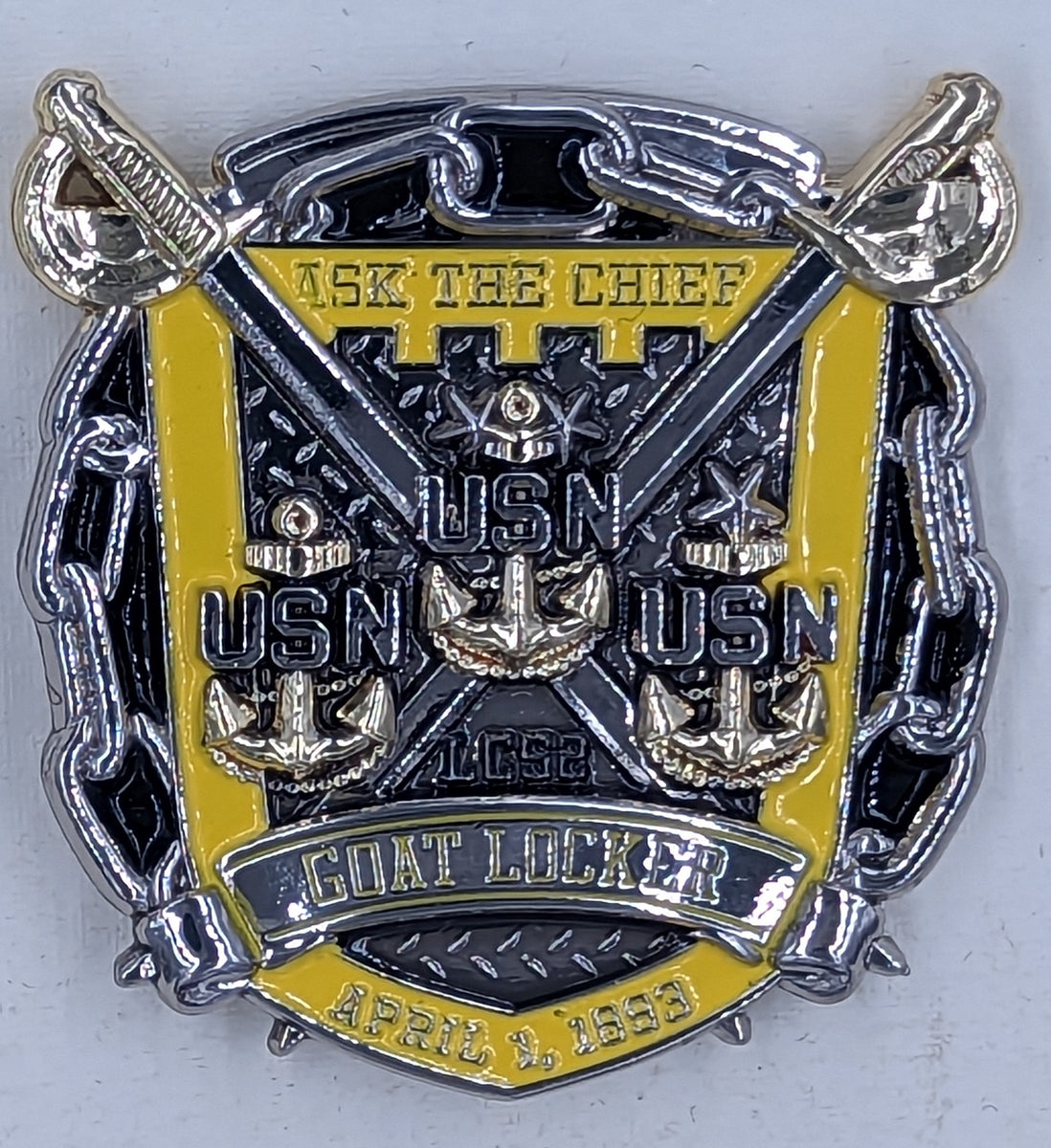 USS Independence Goat Locker Chiefs Navy Challenge Coin – Rolyat ...
